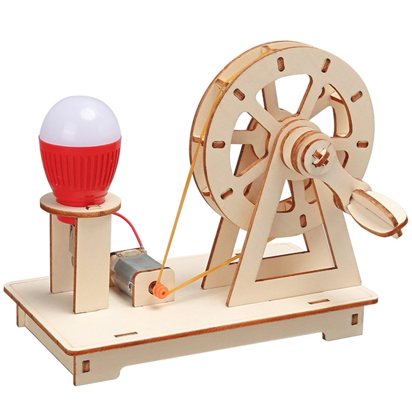 LUCKYXTT DIY Hand-Crank Generator Kit for Kids STEM Educational Science ...