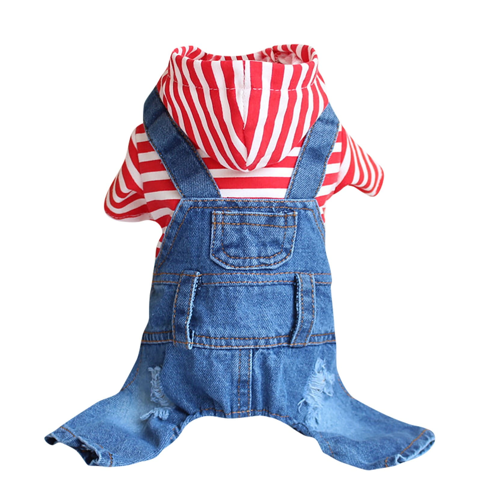 LUCKYXTT Denim Vest Jacket T-Shirt Cute Puppy Clothes, Comfortable Cool ...