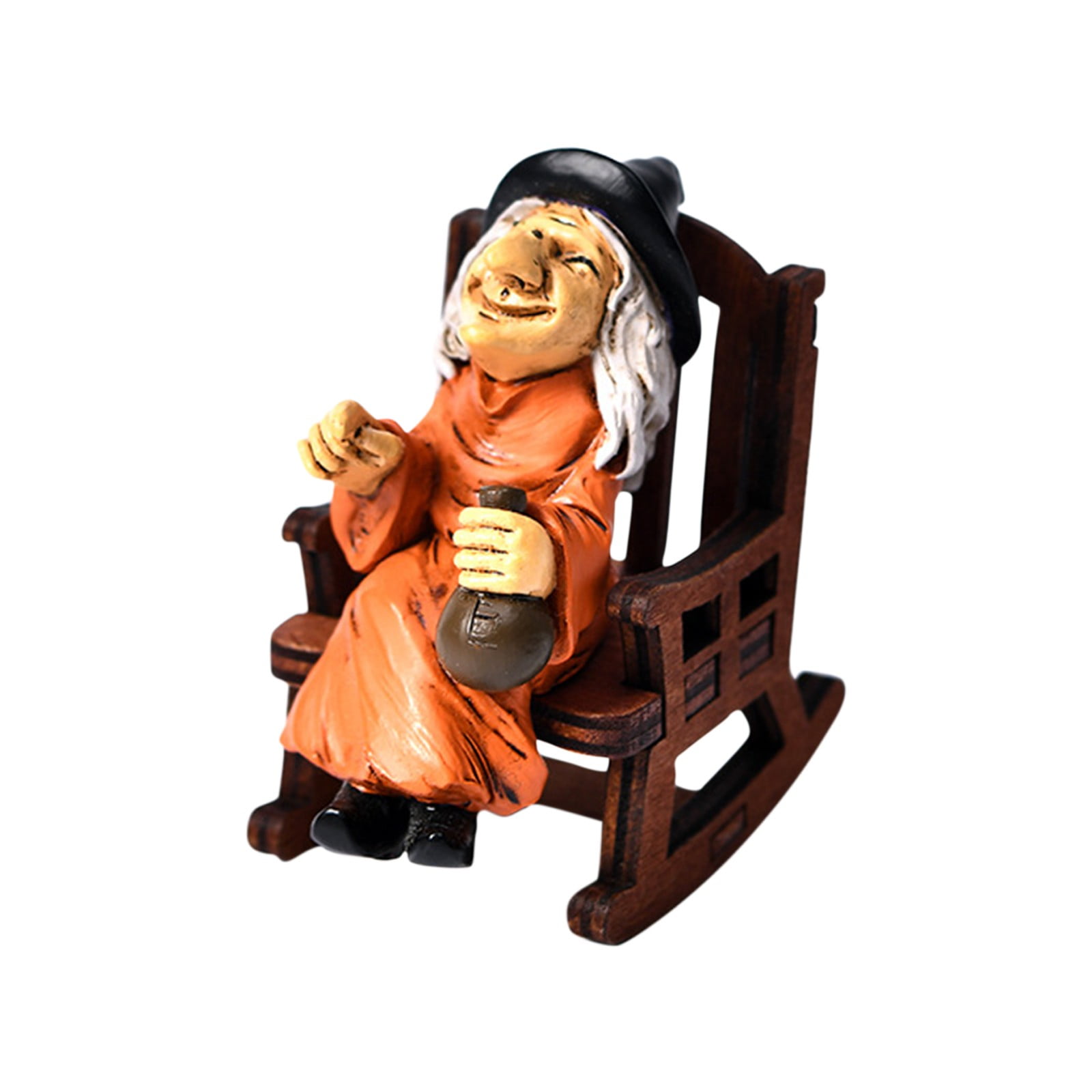 LUCKYXTT Halloween Decoration Witch Rocking Chair Home Tabletop ...