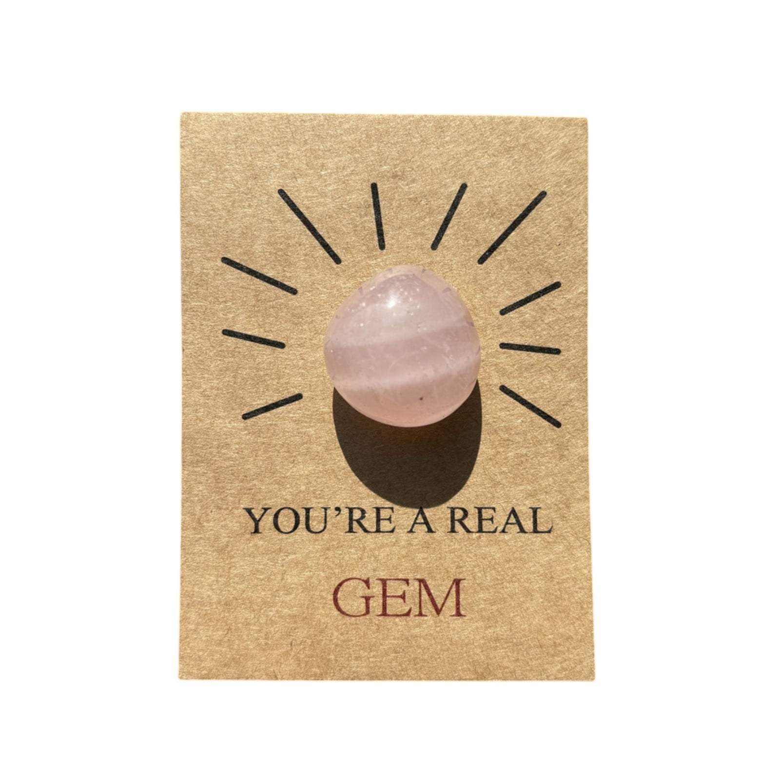 LUCKYXTT Handmade Natural Gemstone Display Card with Inspirational ...