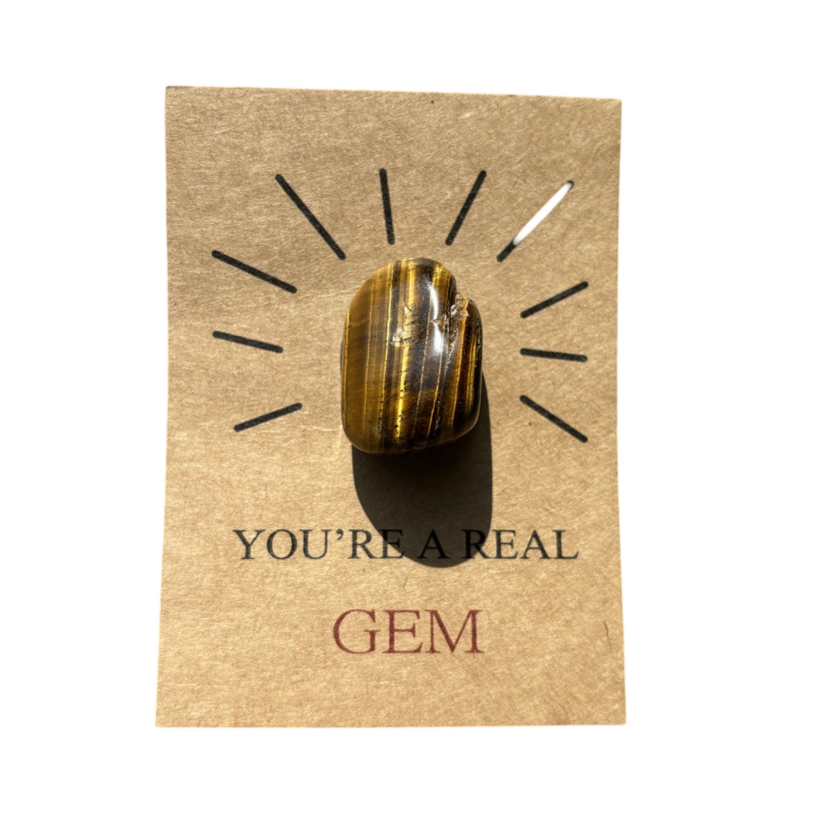 LUCKYXTT Handmade Natural Gemstone Display Card with Inspirational ...