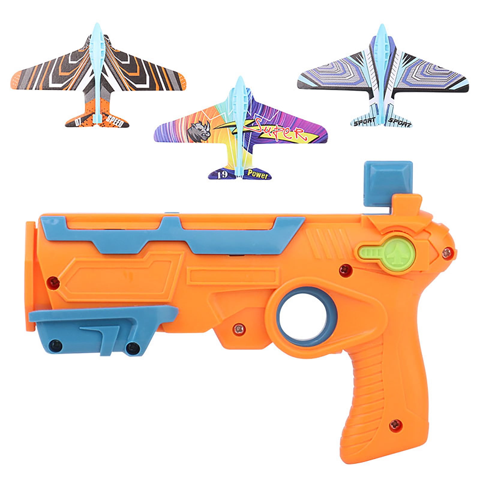 LUCKYXTT Kids Handheld Foam Plane Launcher Toy Set with 3 Colorful ...