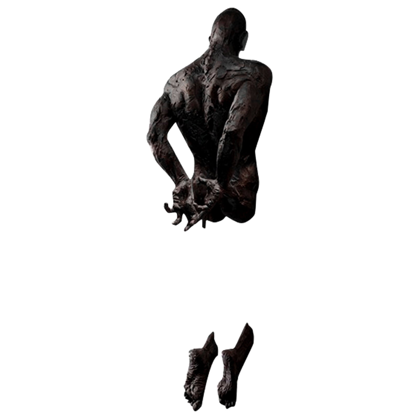 LUCKYXTT Modern Abstract Bronze Sculpture Wall Art Dynamic Human Form ...