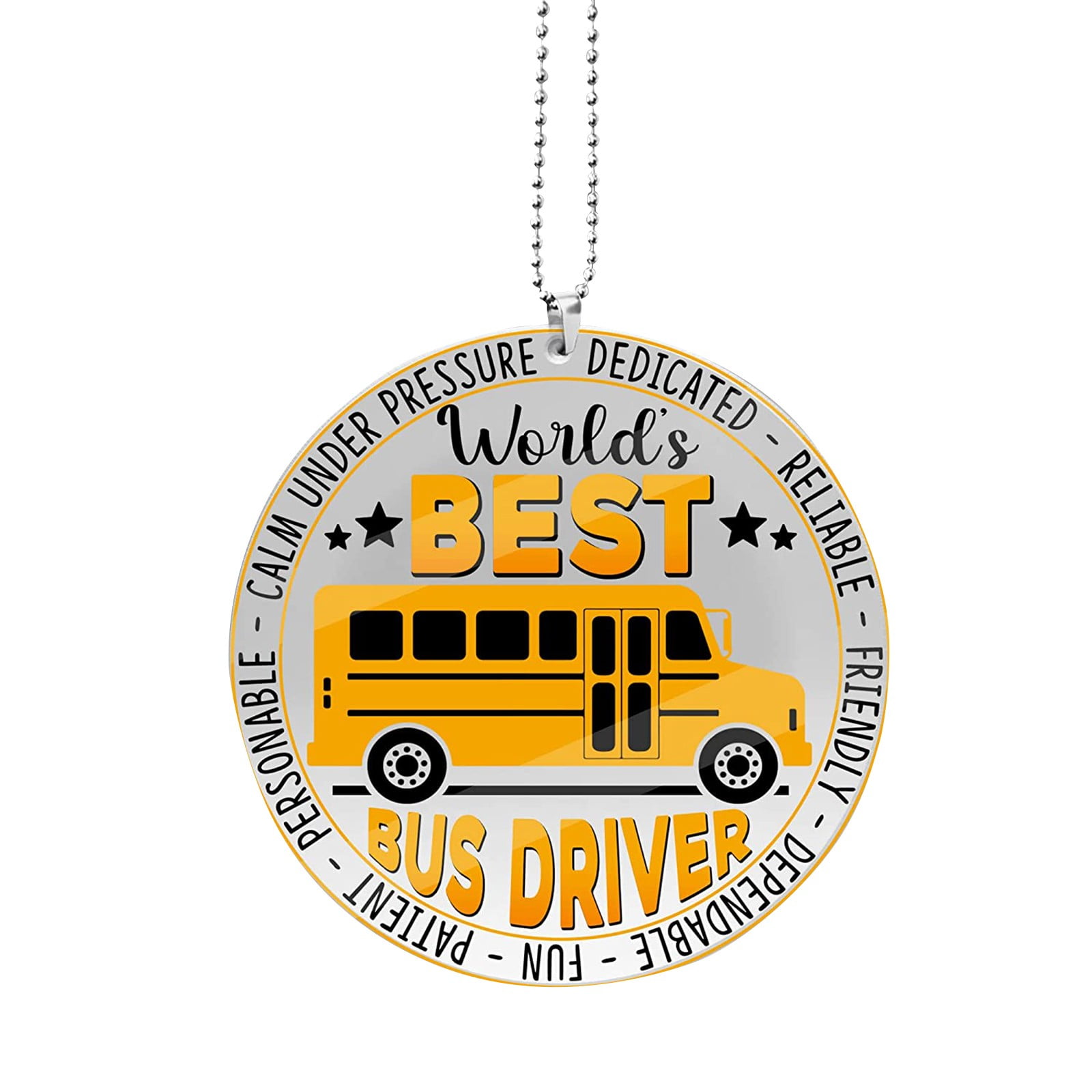 LUCKYXTT School Bus Car Hanging Bus Driver Transparent Decoration ...