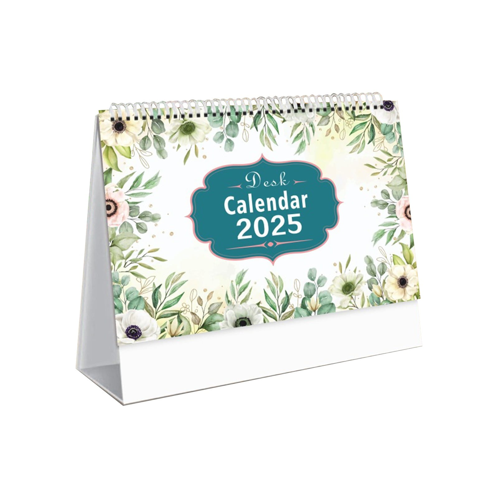 LUCKYXTT Small Desk Calendar Floral Desktop Standing Calendar ...