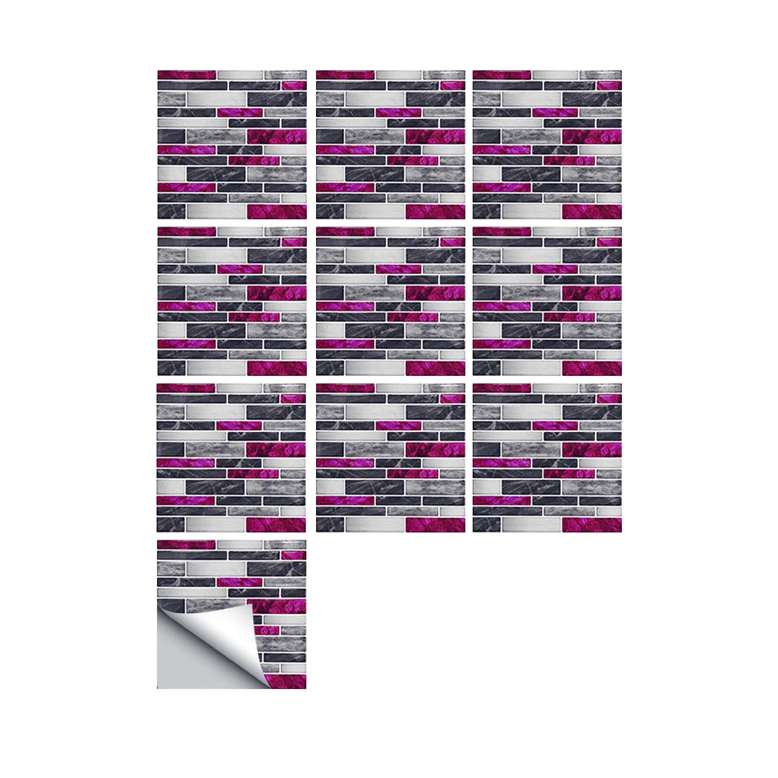 LUCKYXTT Tile Peel And Paste Removable Kitchen Wallpaper Color Pattern ...
