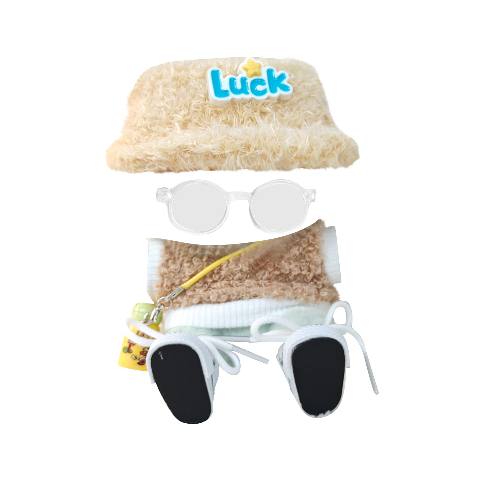LUCKYXTT Trendy Teddy Bear Outfit Set Cozy Plush Hat, Sunglasses ...
