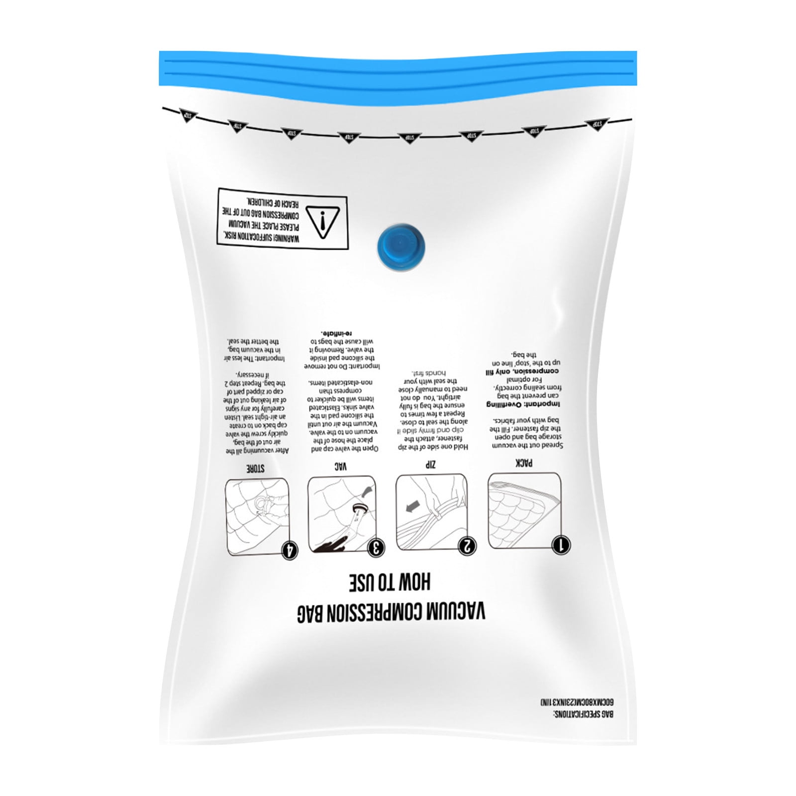 LUCKYXTT Vacuum Clothes Bags Duvet Space Saving Clothes Vacuum Bags ...