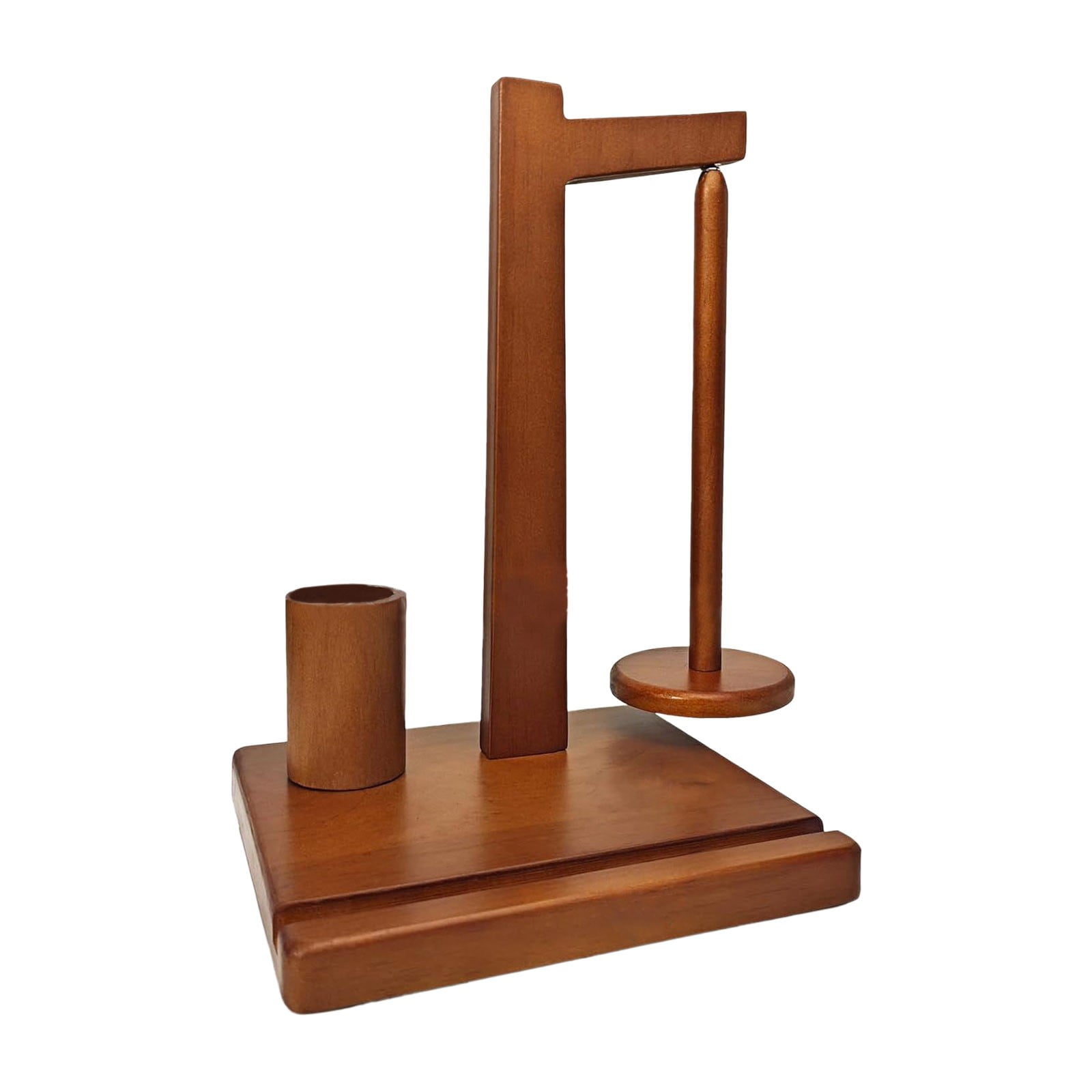 LUCKYXTT Wooden Yarn Holder With Phone Stand Wooden Yarn Spool Rack ...