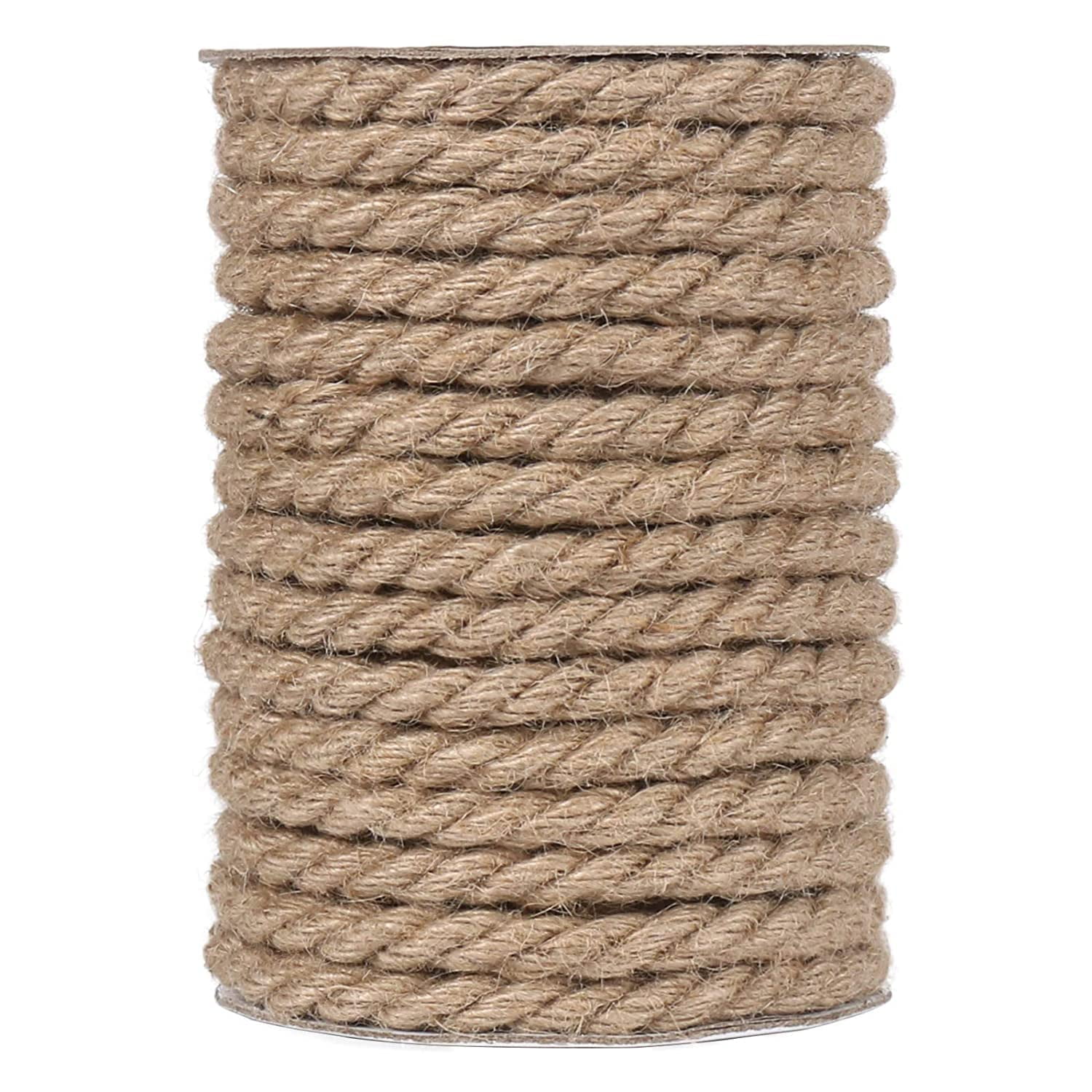 LUCRE Natural Jute Thread 3 Ply Cord Thick 10 mm Length 33 Feet Model ...