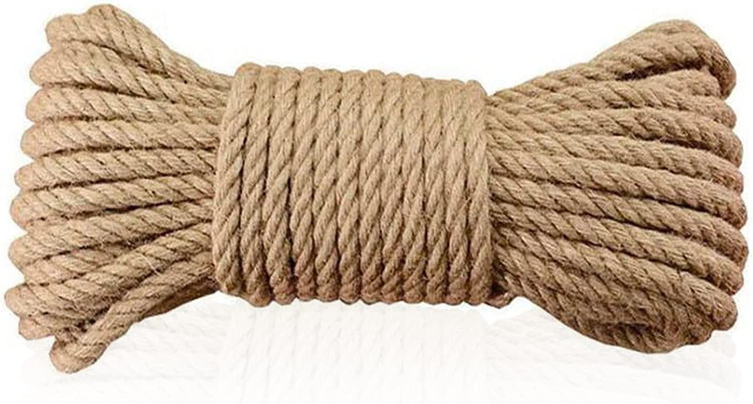 LUCRE Strong String Craft Feet Natural Thick Jute Hemp Rope 10 mm 33 ...