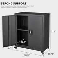 CHSHIN 71"H Black Metal Storage Cabinet with 4-Adjustable Shelves,5 ...