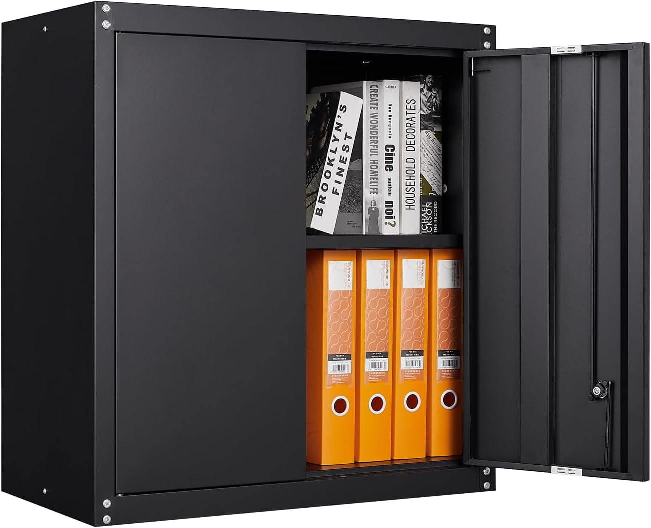 LUCYPAL Metal Wall Cabinet,Garage Wall Cabinet with Locking Doors,Wall ...