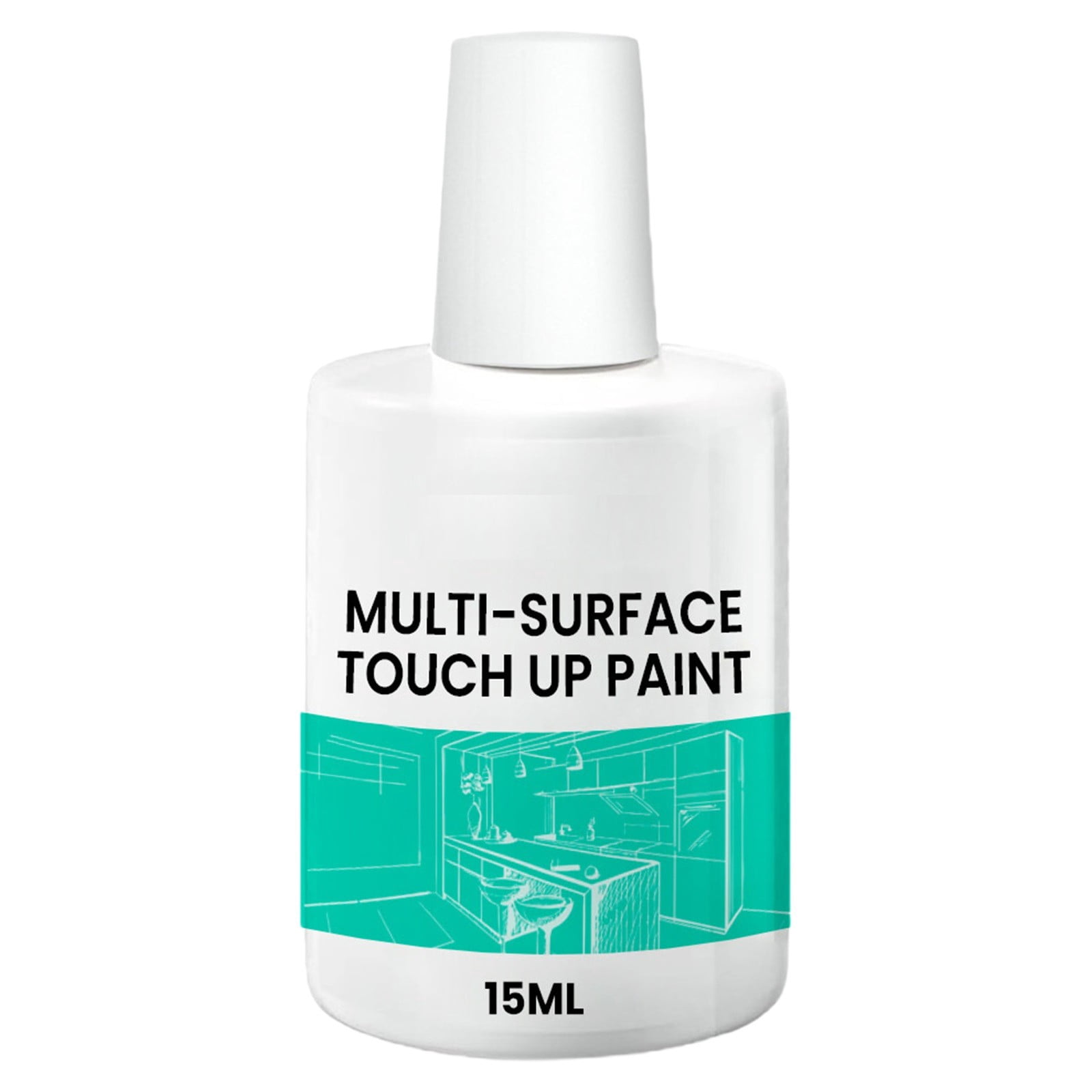 LUDJSKZ Clearance 15Ml Multi-Surface White Touch Up Paint, Quickly ...