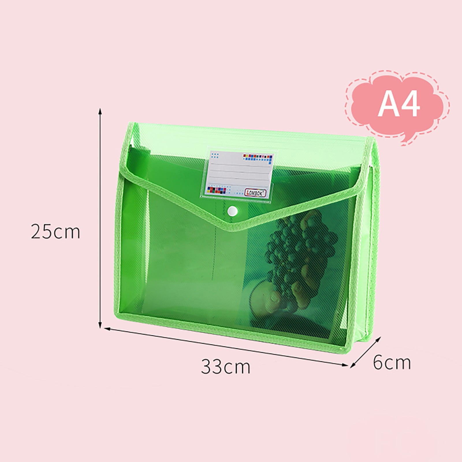 LUDJSKZ poly folder with fastener 4pcs Folder File with Snap Document ...