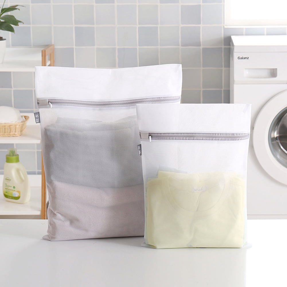 LUDLZ Durable/Portable Polyester Zipper Mesh Laundry Bag, L: 23.6" x 19 ...