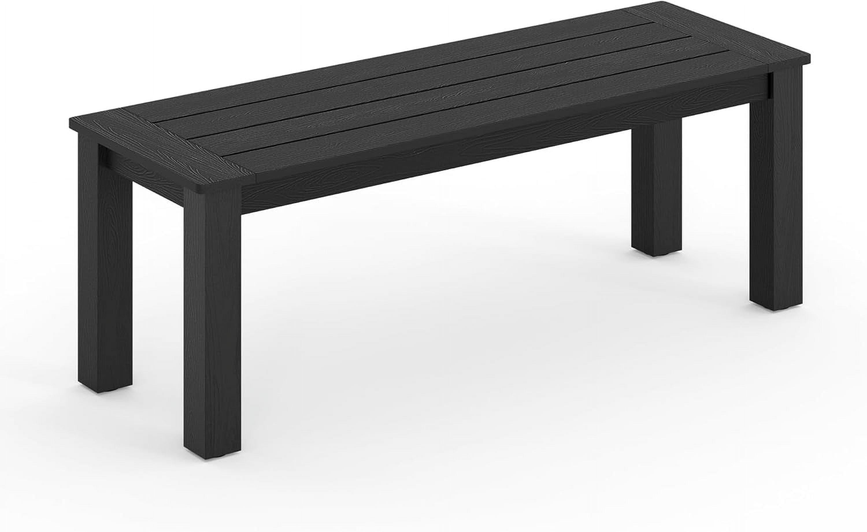 LUE BONA HDPS Outdoor Bench with Straight Legs, All-Weather 2-Person ...