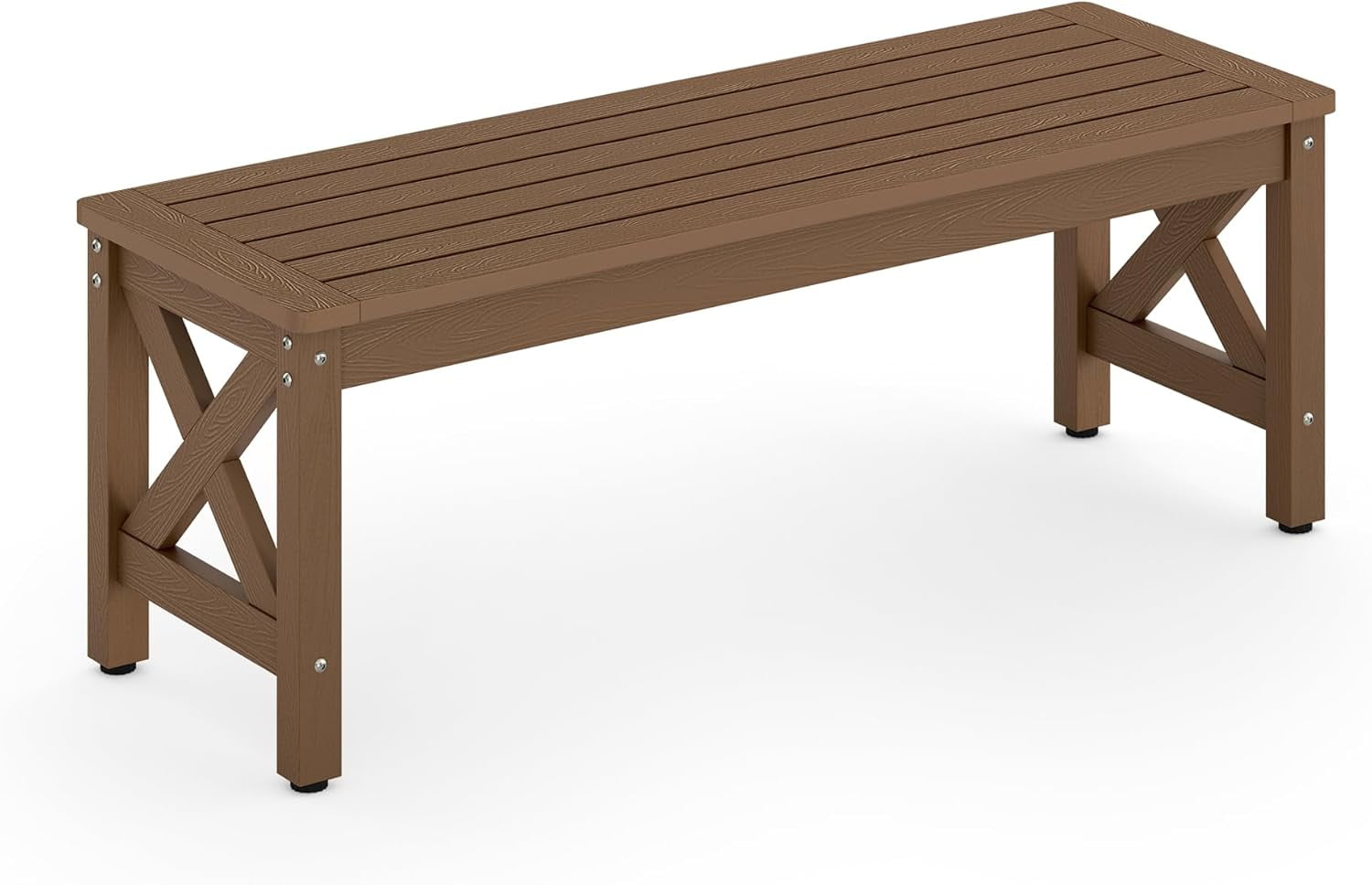 LUE BONA HDPS Outdoor with Crossed Legs, Outdoor Benches Weatherproof 2 ...