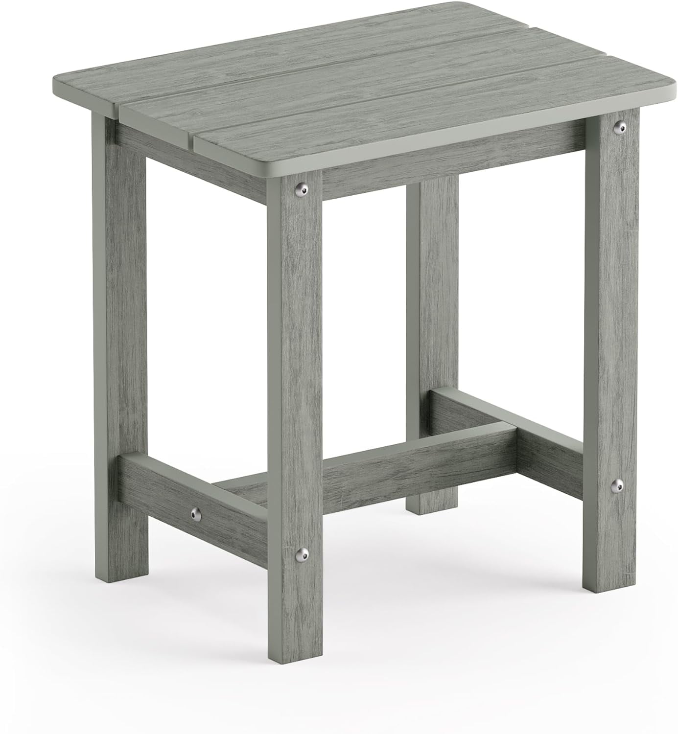 LUE BONA Outdoor Side Table, HDPS Small Outdoor Table, Rectangle ...