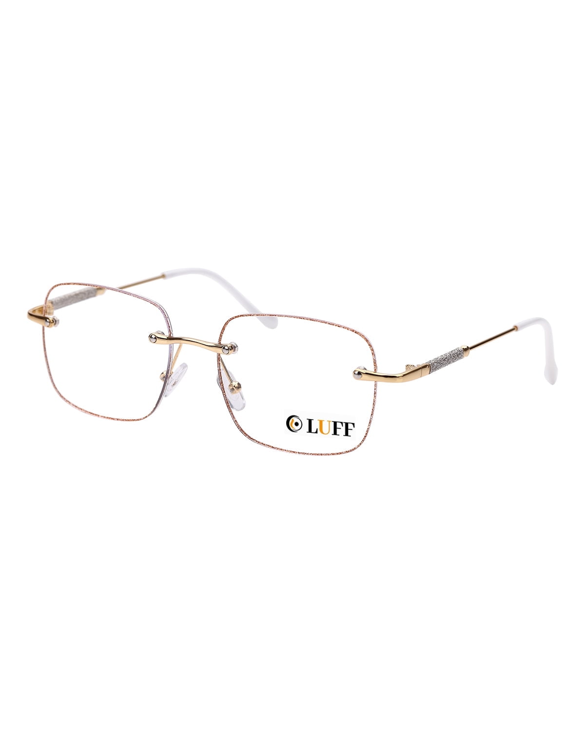 LUFF Rimless Reading Glasses for Women Blue Light Blocking,Fashion ...
