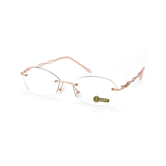 3-Pack Reading Glasses for Women Blue Light Blocking Metal Half Frame ...