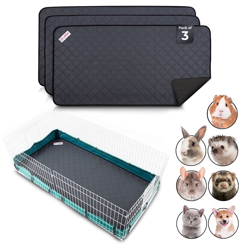 LUFTPETS Washable Rabbit & Guinea Pig Cage Liners for Midwest (3-Pack ...