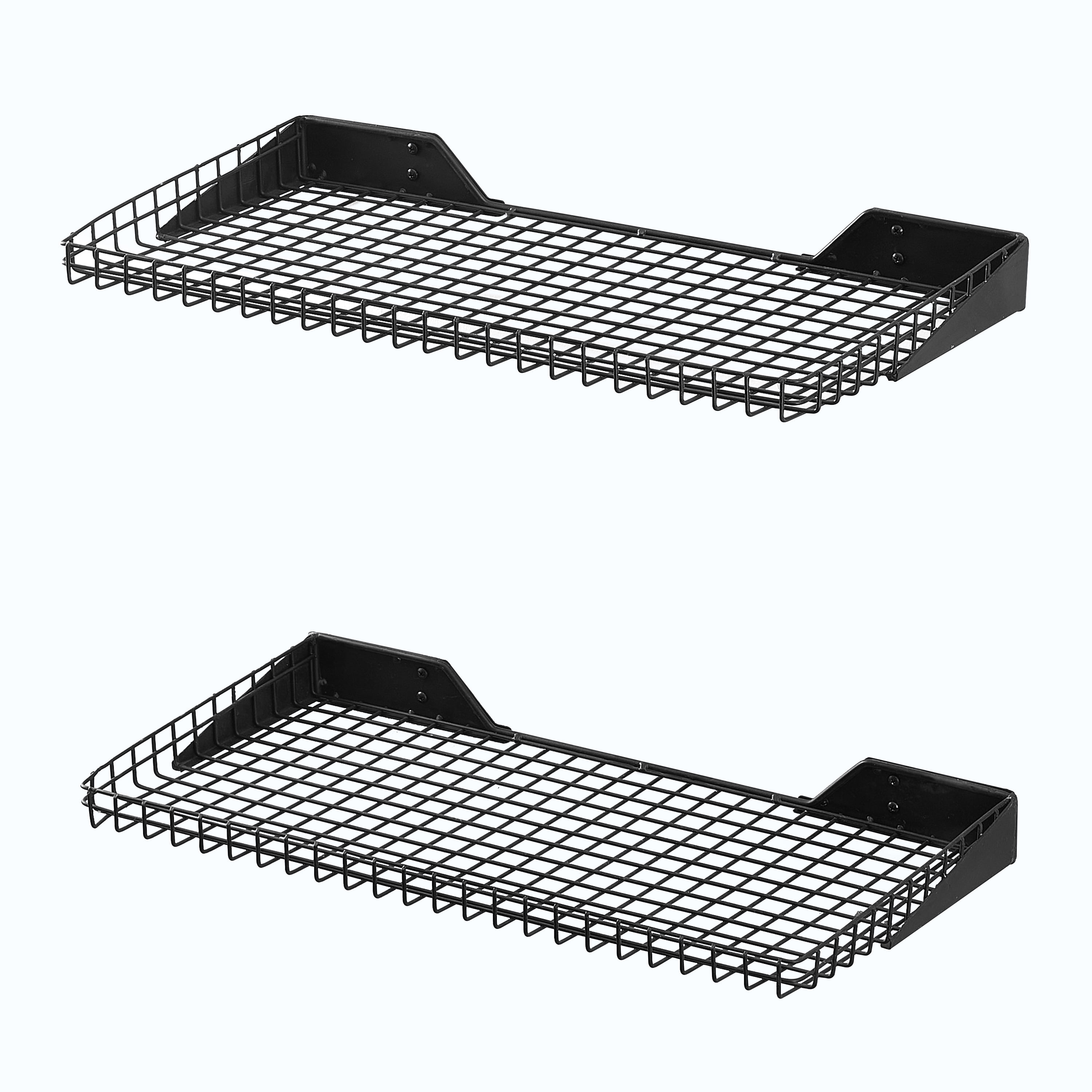 LUGO 24"x12" Garage Wall Shelves, 2 Pack, Black - Walmart.com