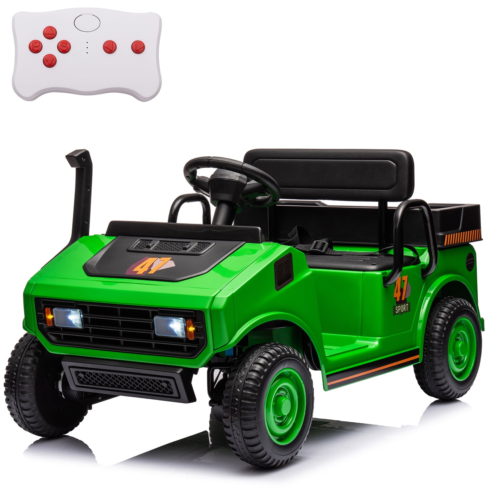 LUIBAS 24V 4WD Kids Ride on Golf Cart Battery Powered Toy Tractor Ride ...