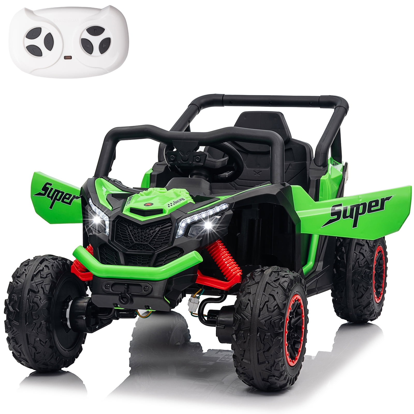 LUIBAS 24V Kids Ride on Car 4x4 Battery Powered Electric Vehicle, 4WD ...
