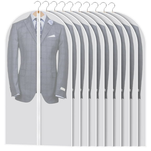 5Pack Garment Dust Cover Bag Suit Storage Zipper Dress Clothes Coat ...