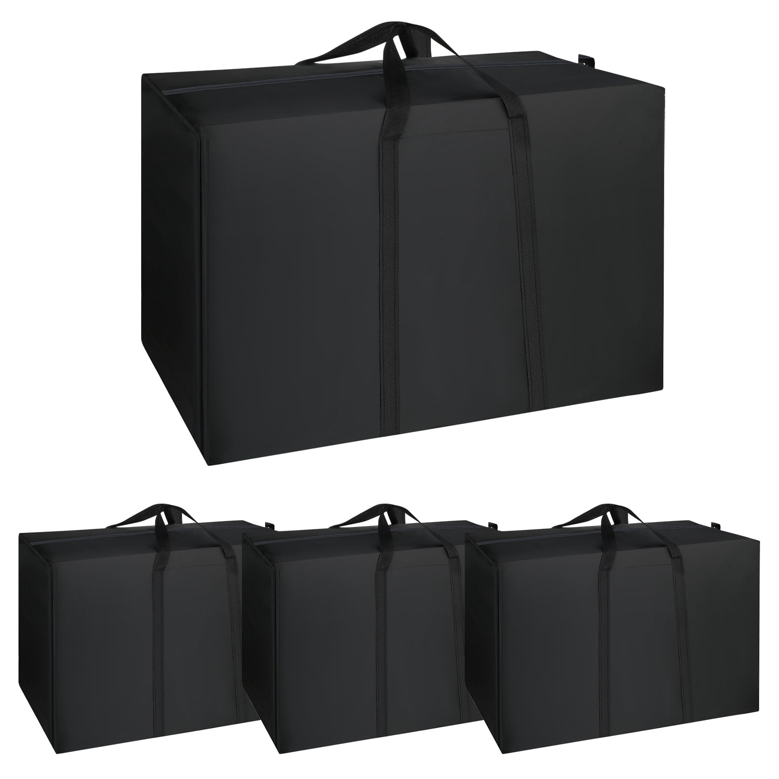 LUIISIS 4 Pack Extra Large Moving Bags with Zippers, 115L Oxford Cloth ...