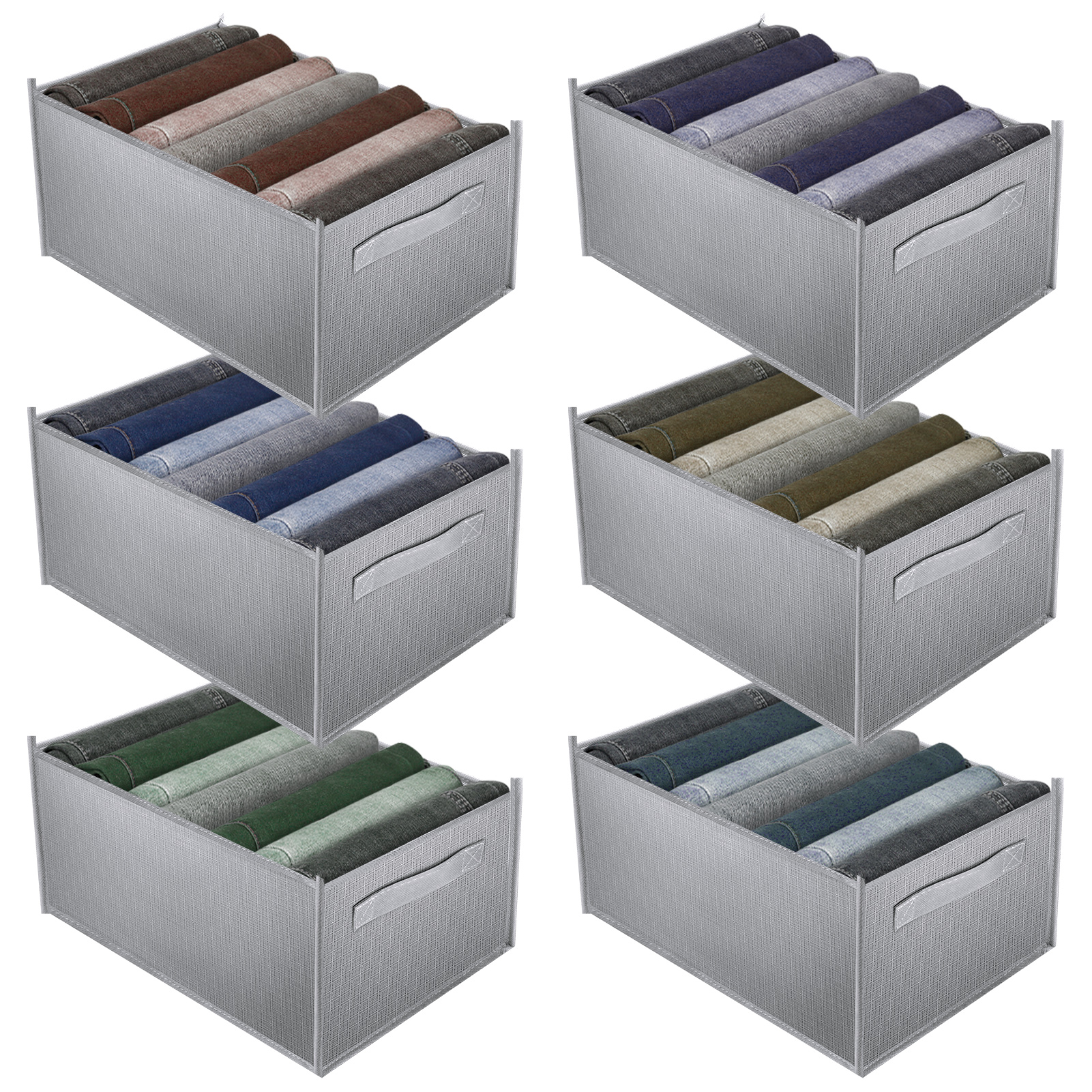 Walmart 2Pack Grey Clothing Organizer Set, Foldable Closet and Drawer ...