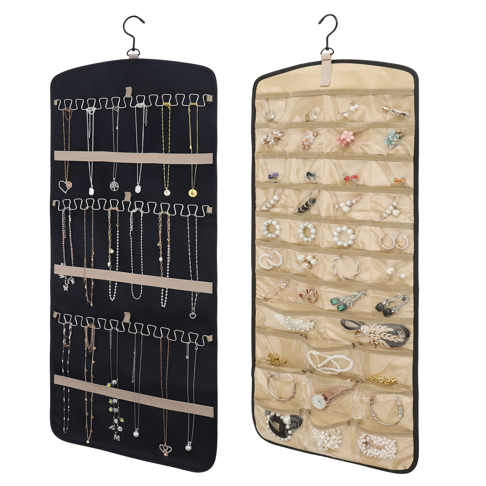 1PC Earring Wall Holder Hanging Jewelry Storage Organizer, Metal Grid ...