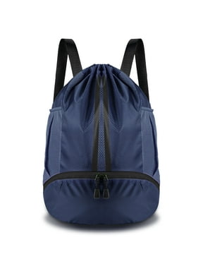 WANDF Waterproof Drawstring Gym Bag with Shoe Compartment, Large for ...