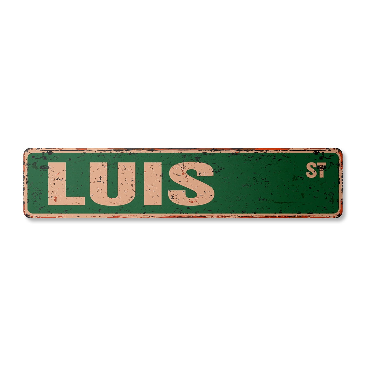 LUIS Vintage Plastic Street Sign Childrens Name Room Sign | Indoor ...