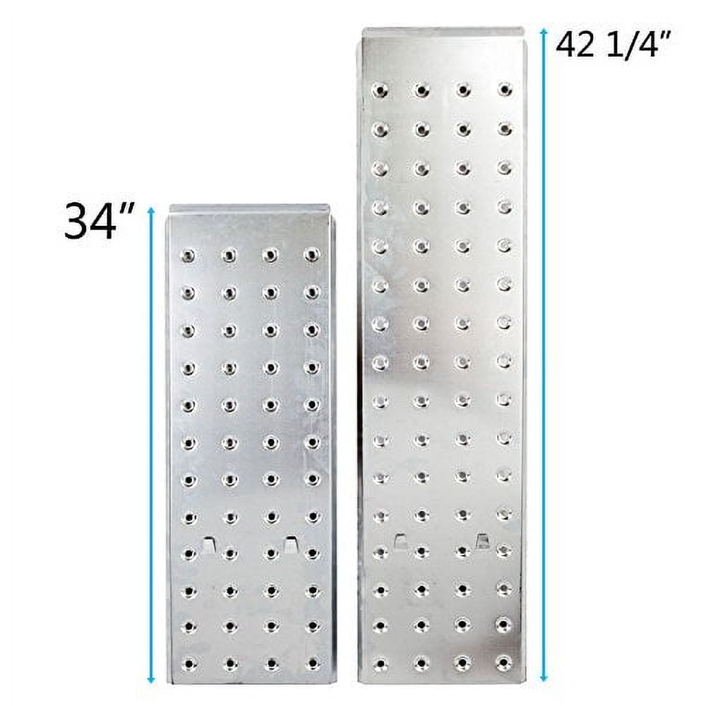 LUISLADDERS 15.5 Feet Aluminum Multi-Purpose Extendable Ladder Folding ...