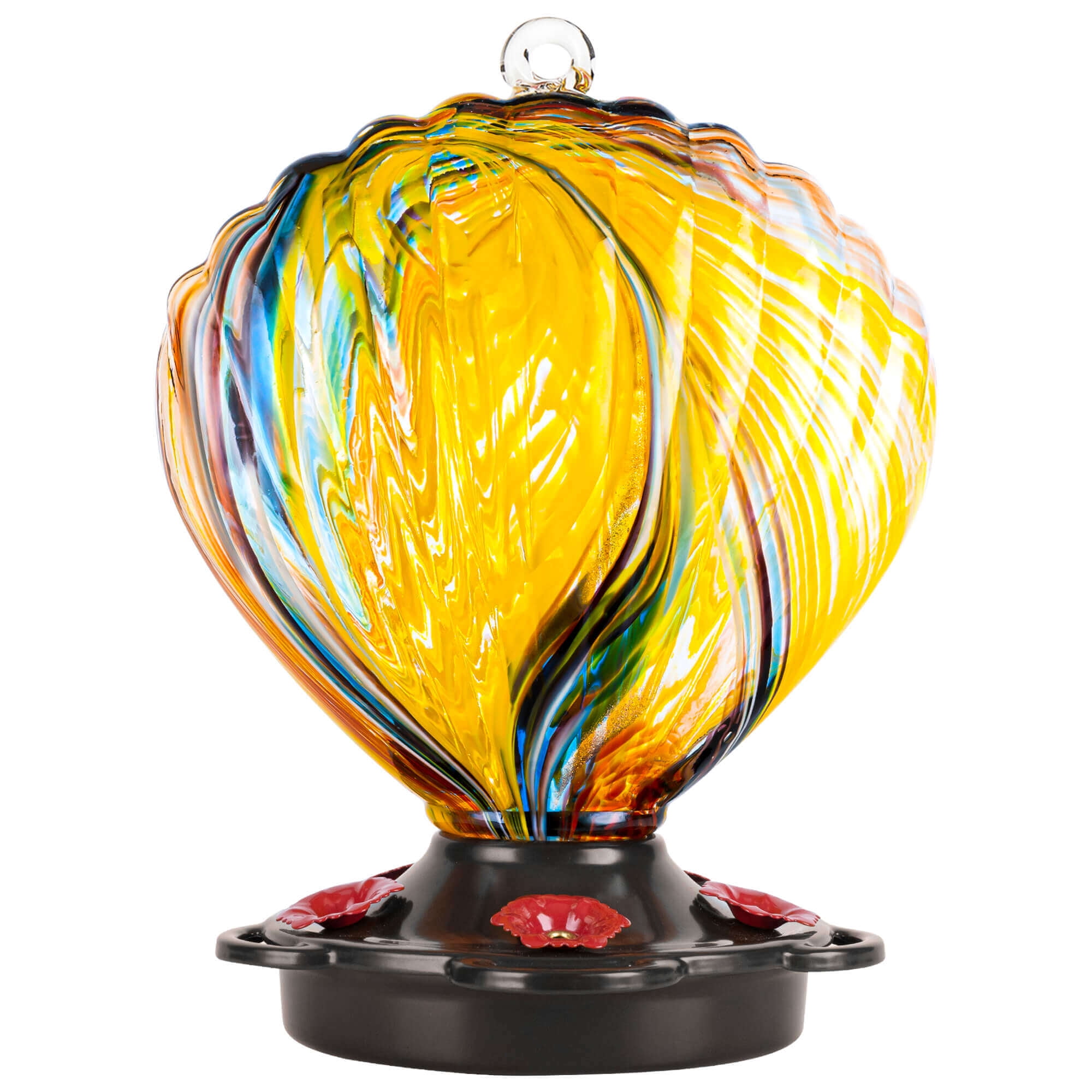 LUJII Seashell Shaped Hummingbird Feeder for Outside Hanging, Hand ...