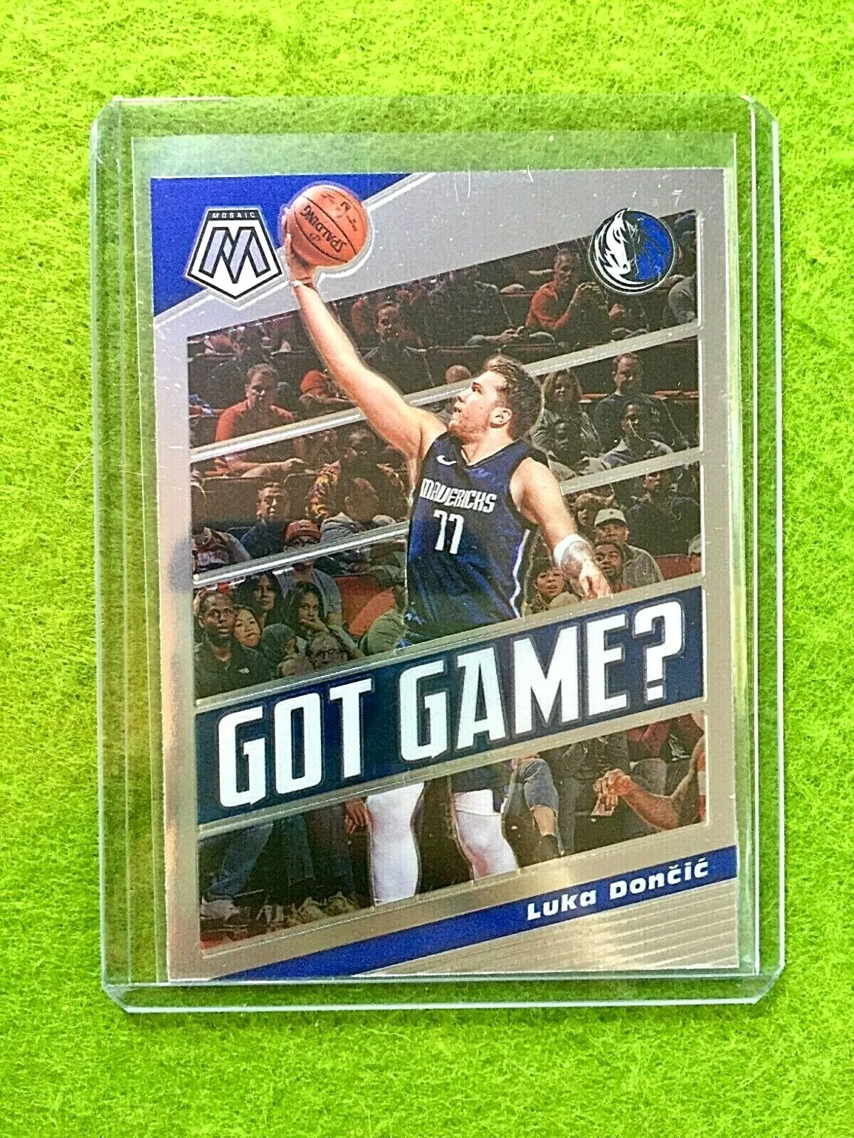 LUKA DONCIC MOSAIC SILVER CHROME CARD JERSEY #77 MAVERICKS 2019-20 ...