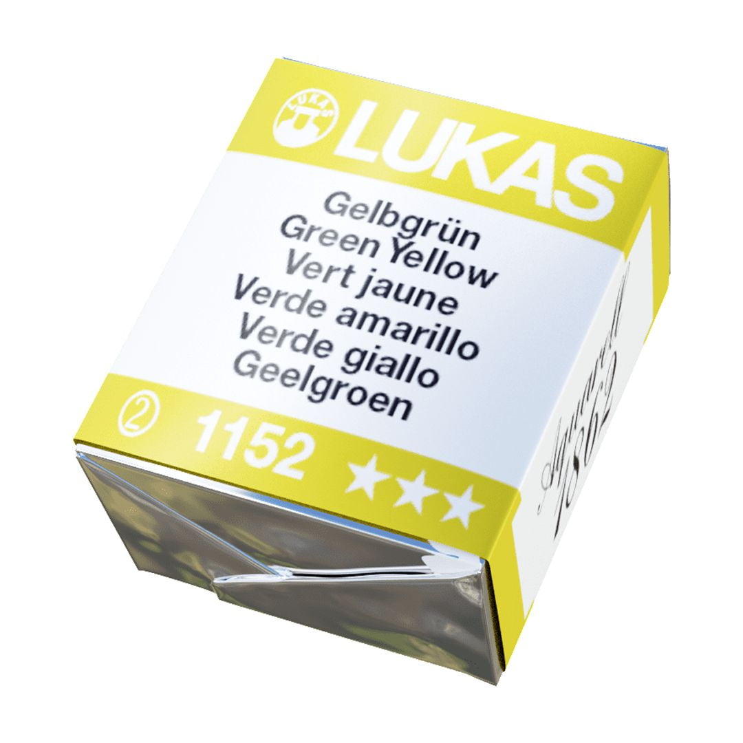 LUKAS 1862 Aquarell Artists' Watercolor Pans, Green Yellow Half Pan ...