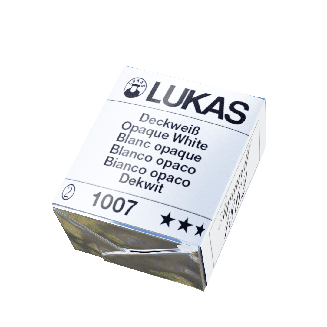 LUKAS 1862 Aquarell Artists' Watercolor Pans, Opaque White Half Pan ...