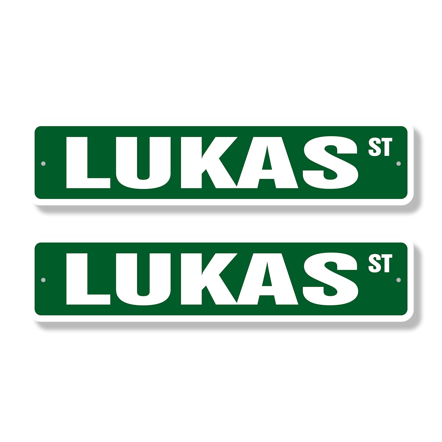 LUKAS Classic Street Sign (2 Pack) Childrens Name Room Sign Road Sign ...