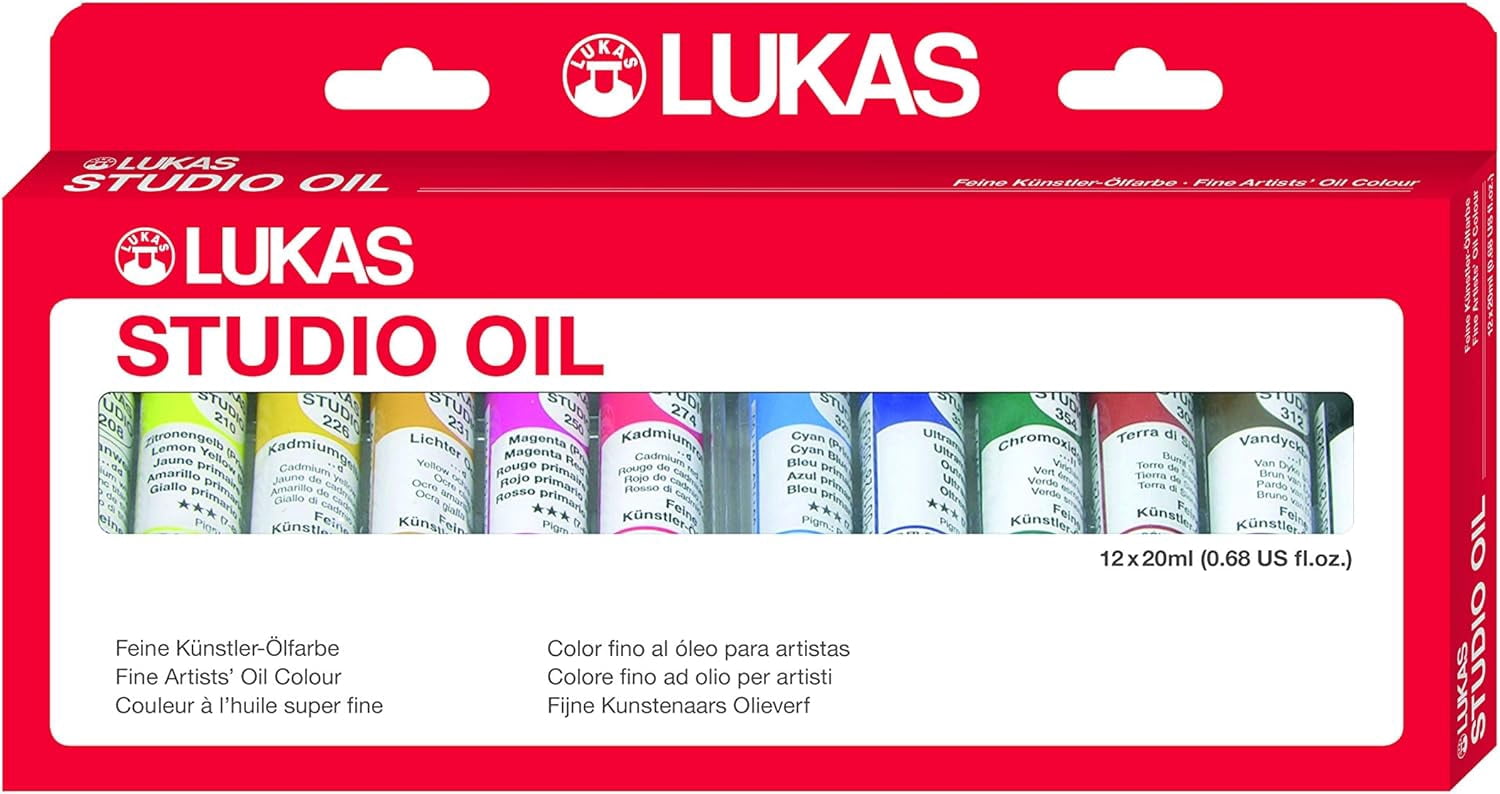 LUKAS Studio Artist Oil Color Paints - High-Pigment Oil Paint Made with ...