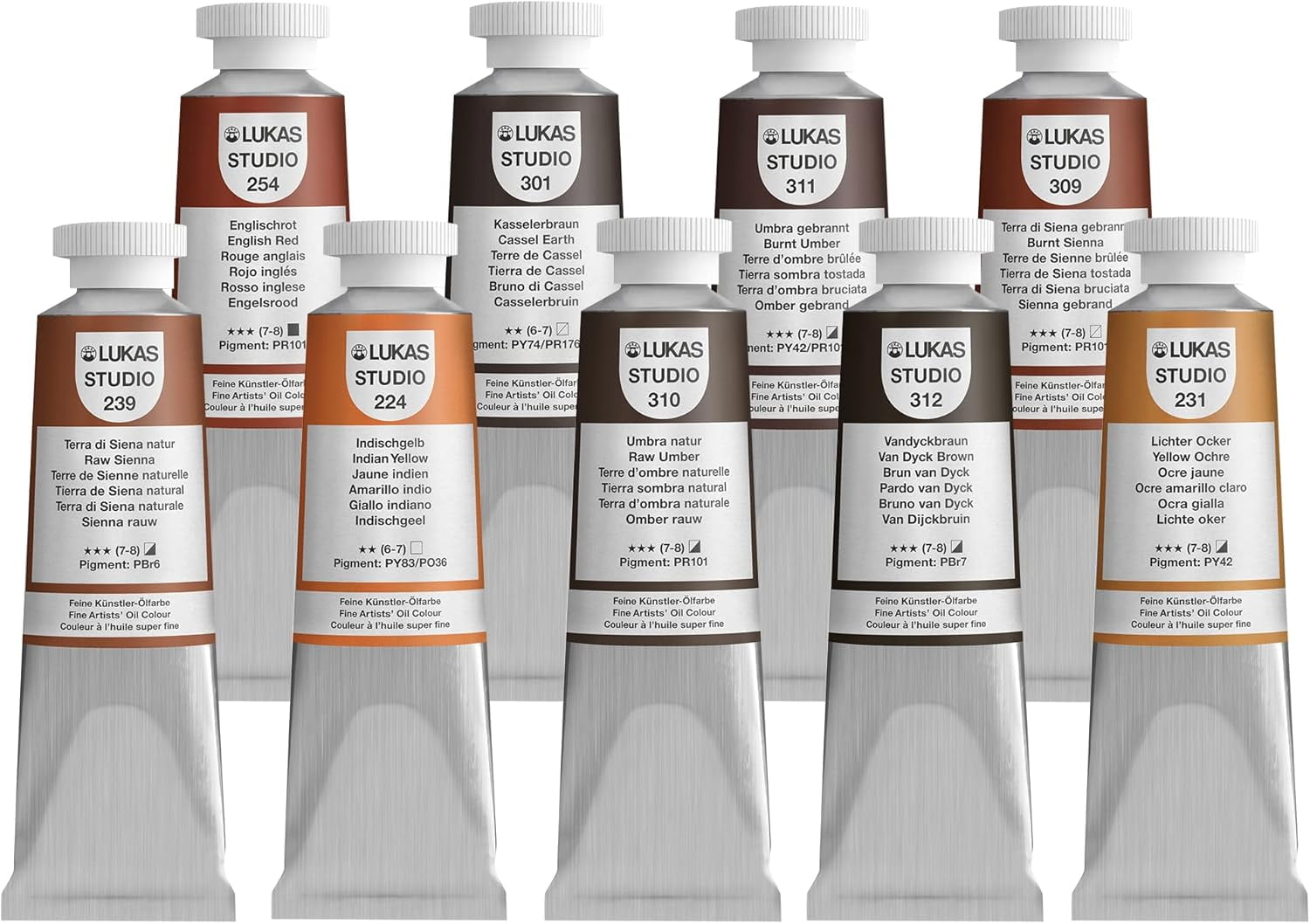 LUKAS Studio Artist Oil Color Paints - High-Pigment Oil Paint Made with ...