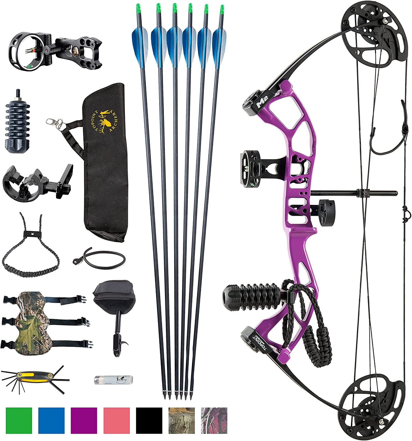 LUKEE Compound Bow and Archery Sets, Hunting Bow Kit for Beginner ...