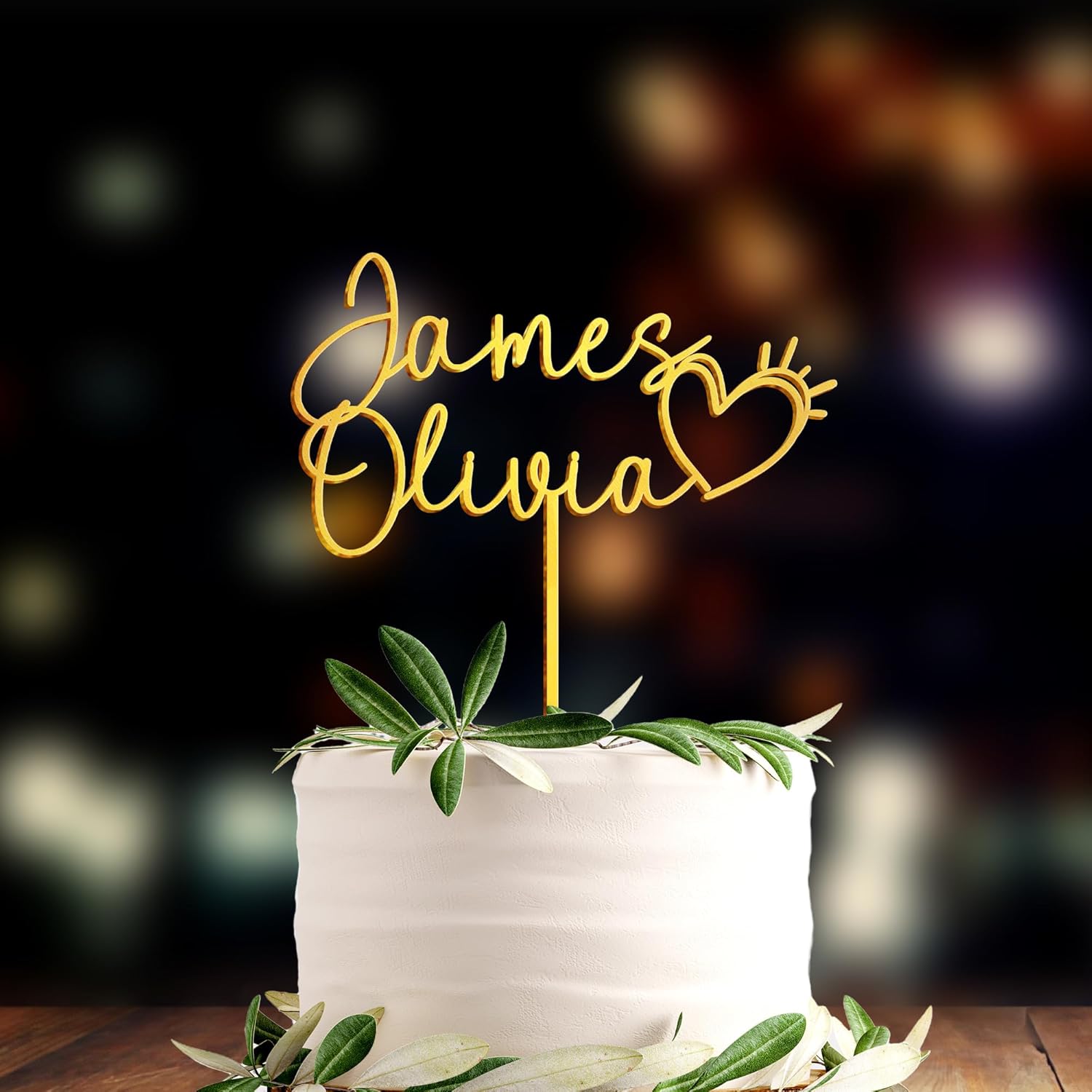 LULLBABYMALL Names Couple Wedding Cake Topper - Couple Wedding Cake ...