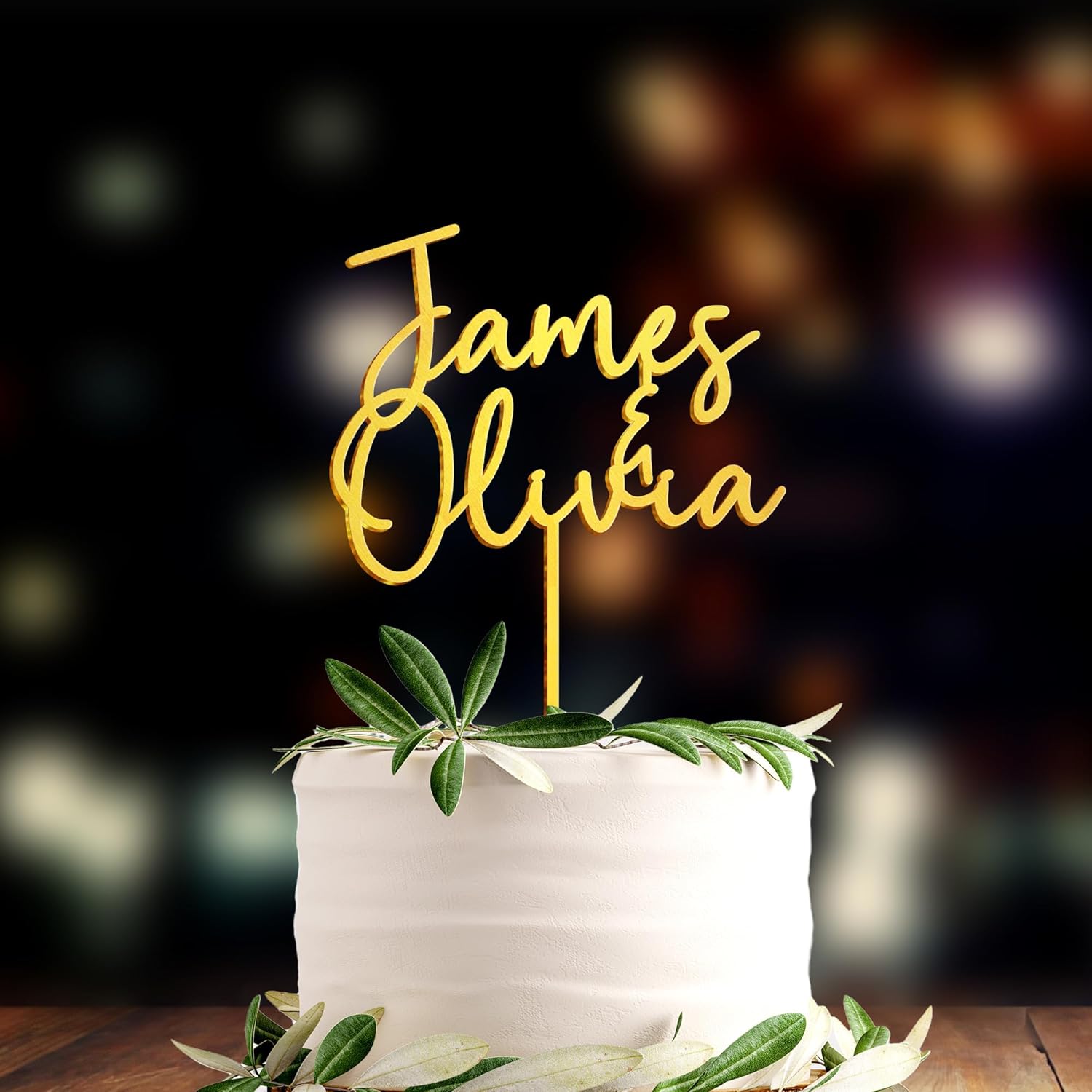 LULLBABYMALL Names Couple Wedding Cake Topper - Wedding Cake Toppers ...