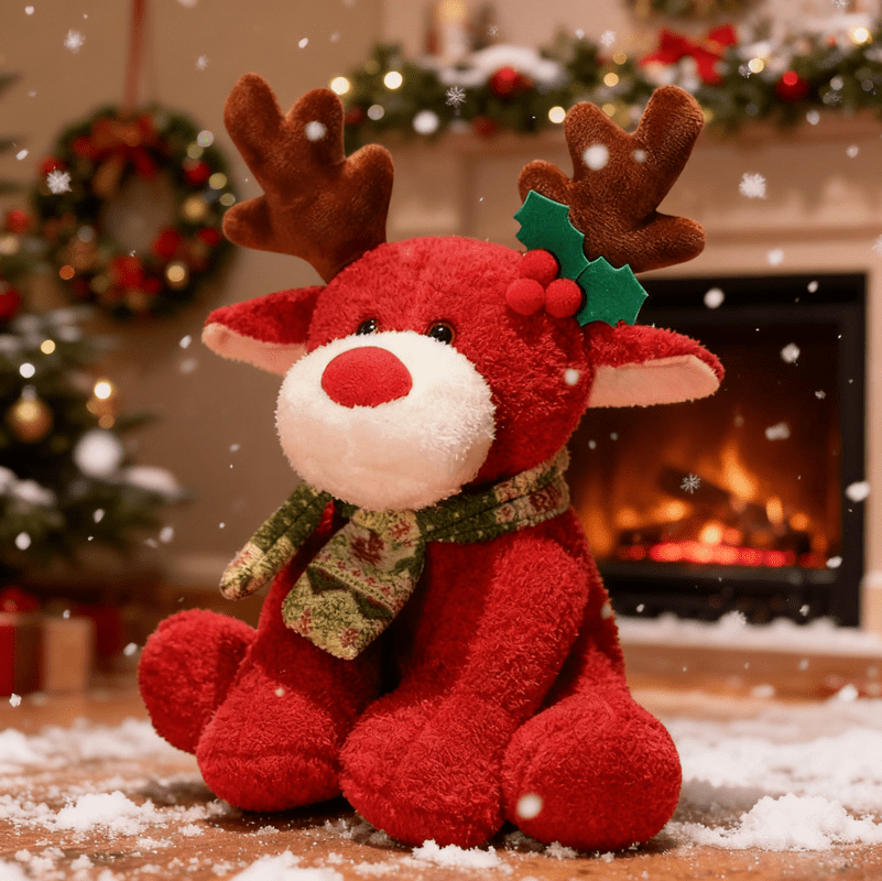 LULU Christmas Presents,Cute Christmas Toys,12.6"Fluffy Deer Plush Toys ...