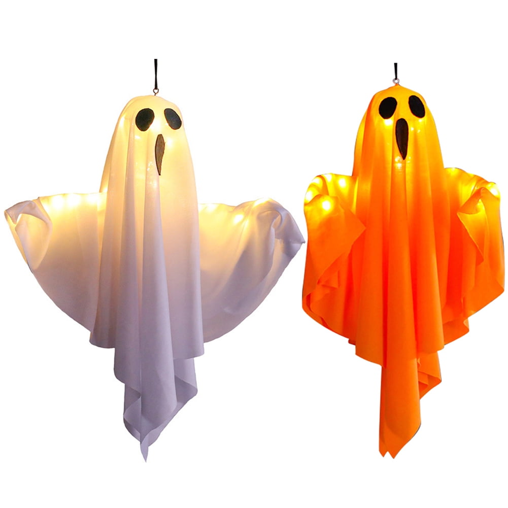 LULU Halloween Decorations 19.6" Hanging Ghosts Light Up Kit Decor LED ...