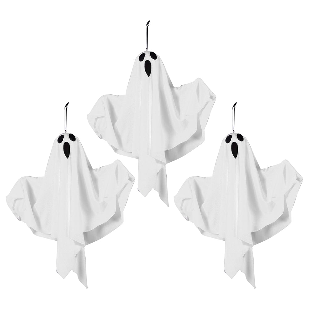 LULU Halloween Decorations 19.6" Hanging Ghosts Light Up Kit Decor LED ...