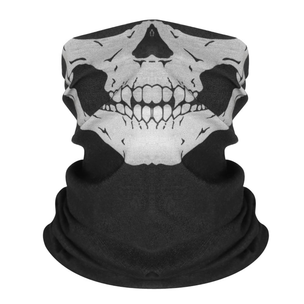 LULU Skull Balaclava & Ghost Mask Half Face Black Motorcycle Balaclava ...